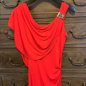 Badgley Mischka | Dresses | Red Cache Dress | Poshmark
